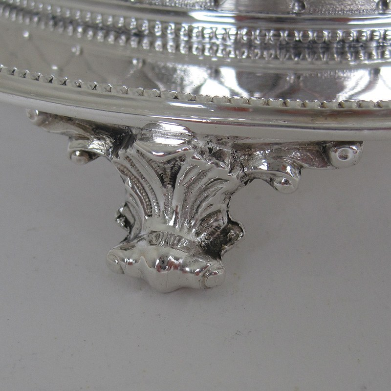 Victorian Mappin & Webb Silver Plated Oval Biscuit or Trinket Box