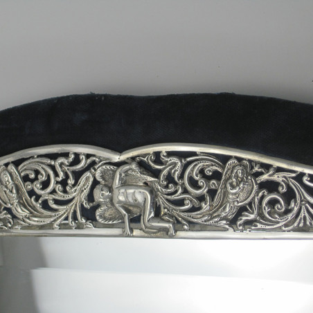 Victorian Silver Dressing Table Mirror with Cast Border (1888)