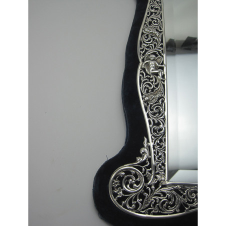 Victorian Silver Dressing Table Mirror with Cast Border (1888)