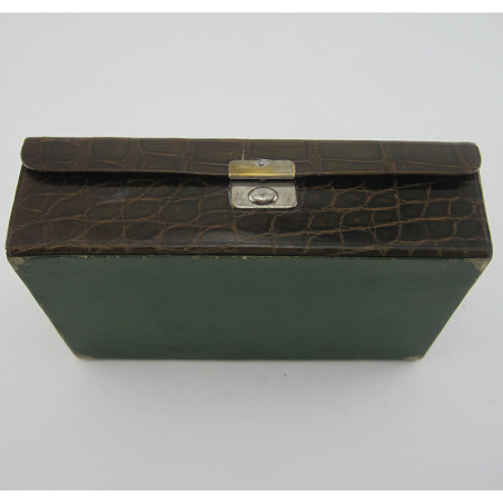 Smart Sterling Silver Crocodile Leather Bridge Box (1903)