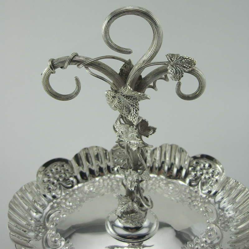 Unusual Victorian Silver Plated Grape Stand (c.1890)