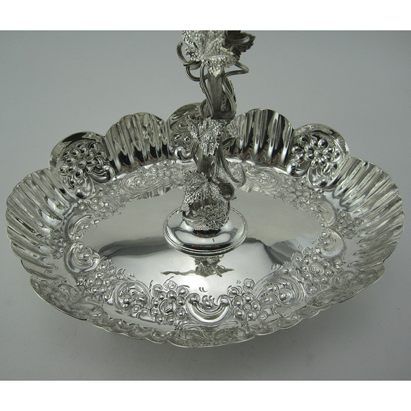 Unusual Victorian Silver Plated Grape Stand (c.1890)