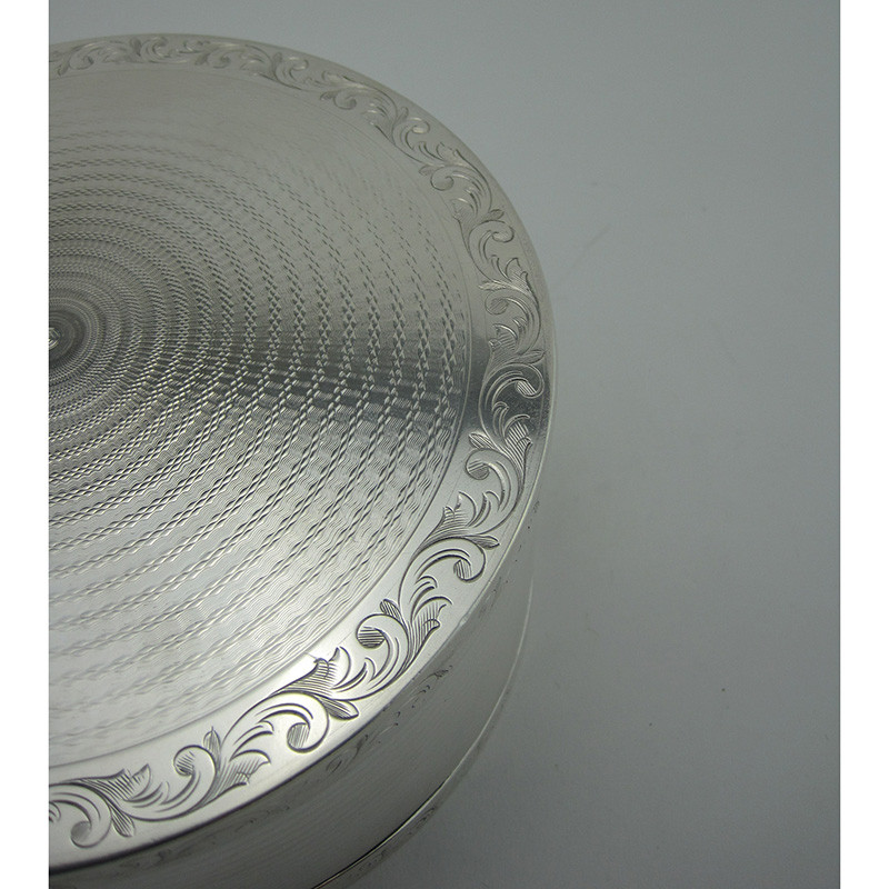 Large Victorian Engine Turned Silver Plated Box (c.1890)