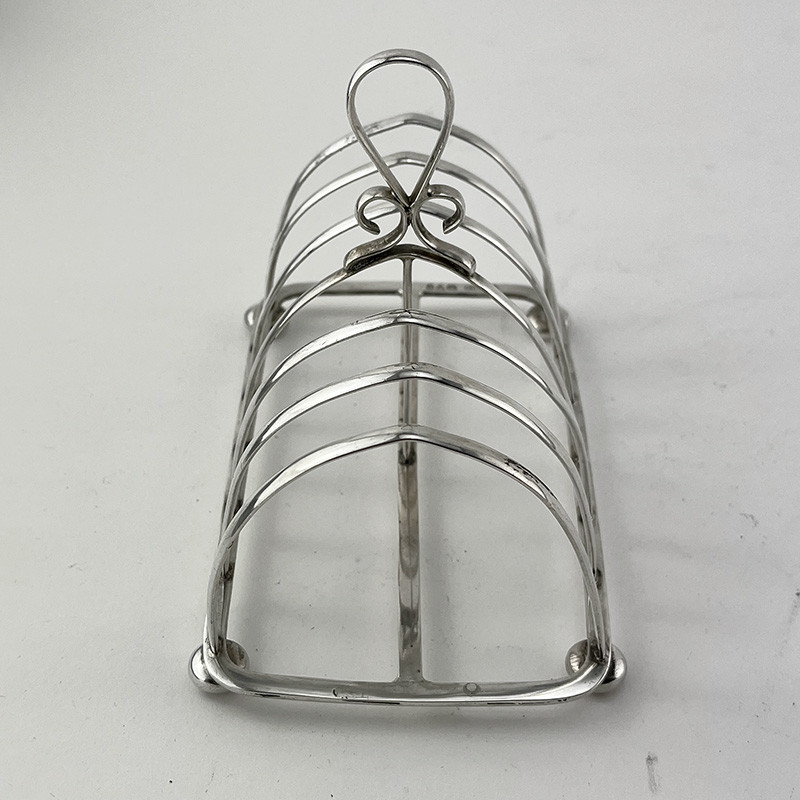 Good Quality Chester Sterling Silver Victorian Toast Rack (1898)