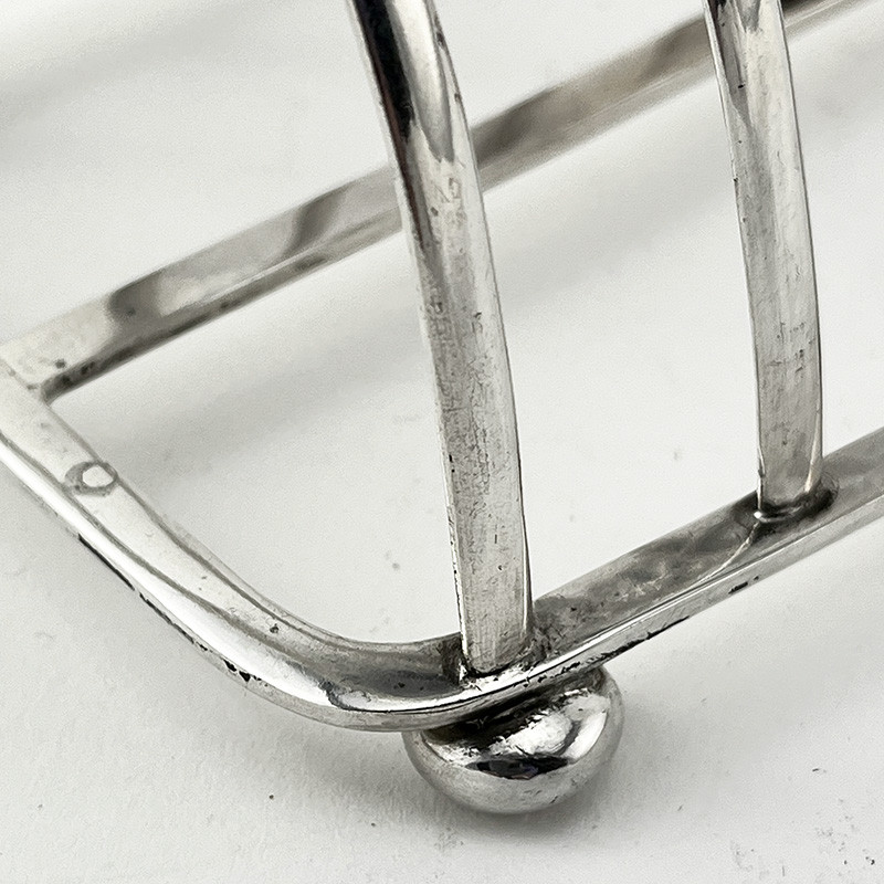 Good Quality Chester Sterling Silver Victorian Toast Rack (1898)