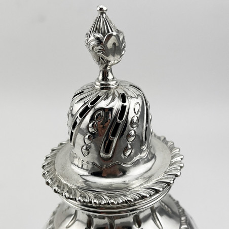 Large Sterling Silver Sugar Caster in an Inverted Pear Shape (1912)