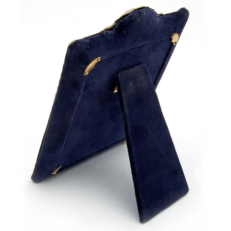 Antique Edwardian Silver Frame with a Rope and Floral Border (1905)