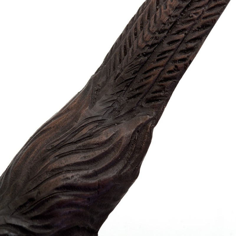 Ornamental Standing Bronze Pheasant Statue on an Oval Base