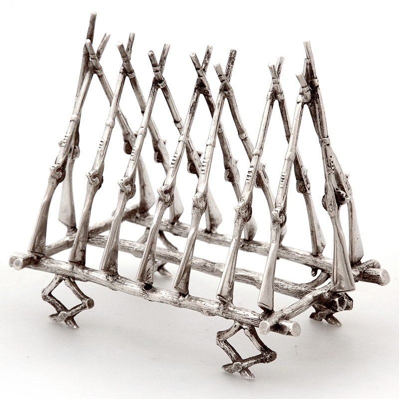 Victorian Silver Plated Six Division Rifle Toast Rack (c.1890)