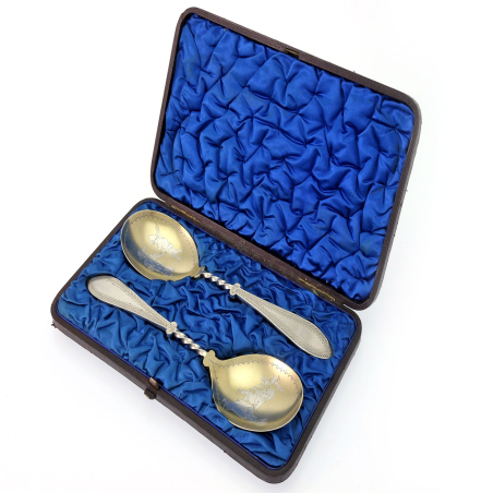 Silver Plated Serving Spoons illustrated by Kate Greenaway (c.1890)