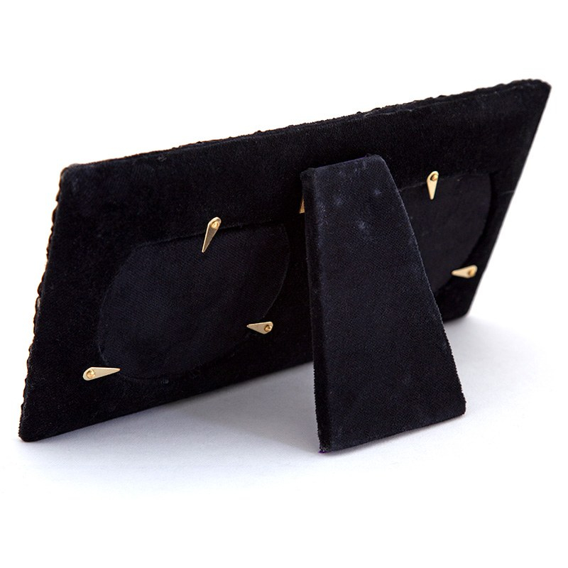 Antique Edwardian Double Window Silver Photo Frame with a Floral Border