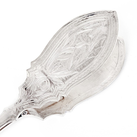 Antique Silver Plated Asparagus Tongs with a Spring Loaded Mechanism