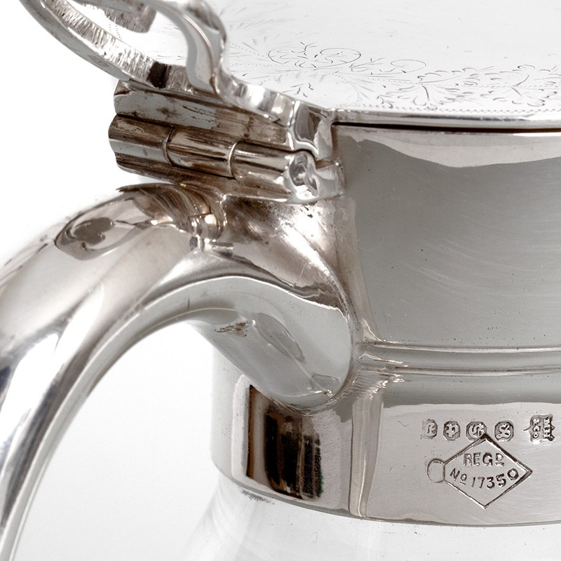 Victorian Martin Hall & Co Silver Plated and Glass Claret Jug (c.1885)