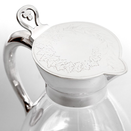 Victorian Martin Hall & Co Silver Plated and Glass Claret Jug (c.1885)