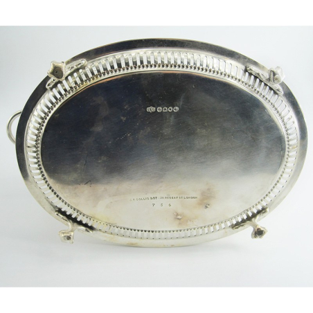 Collis & Co Victorian Oval Biscuit or Trinket Box with Wheatsheaf Finial