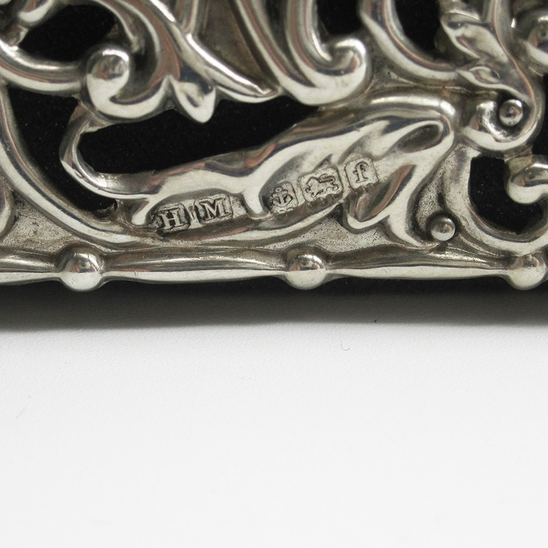 Decorative Edwardian Rectangular Silver Photo Frame with Pierced Scroll ...